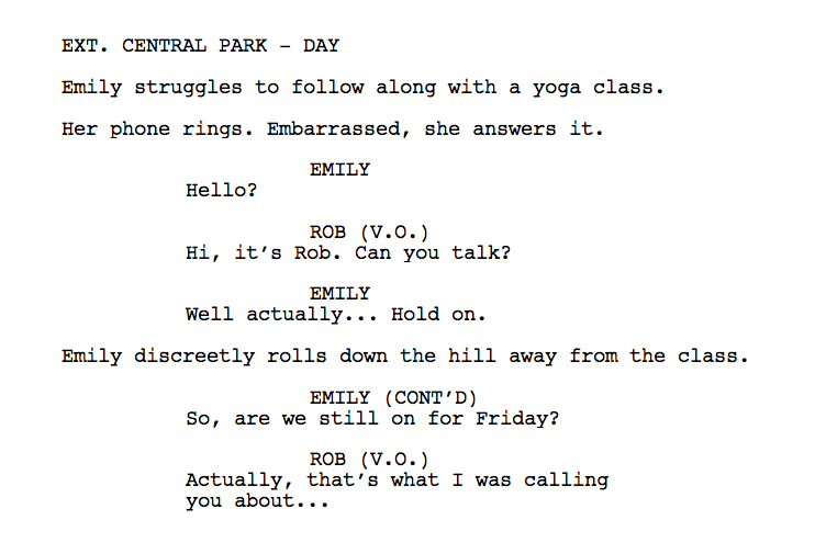 How To Write A Phone Conversation In A Screenplay 