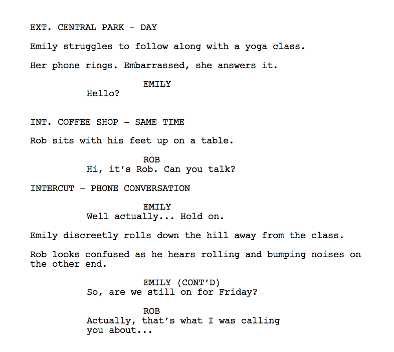 How To Write A Phone Conversation In A Screenplay