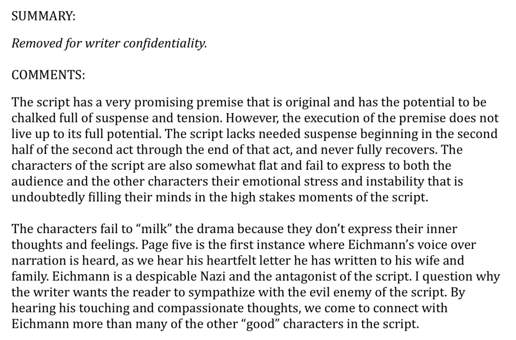 Script Coverage Example And Script Report Sample Free Downloads